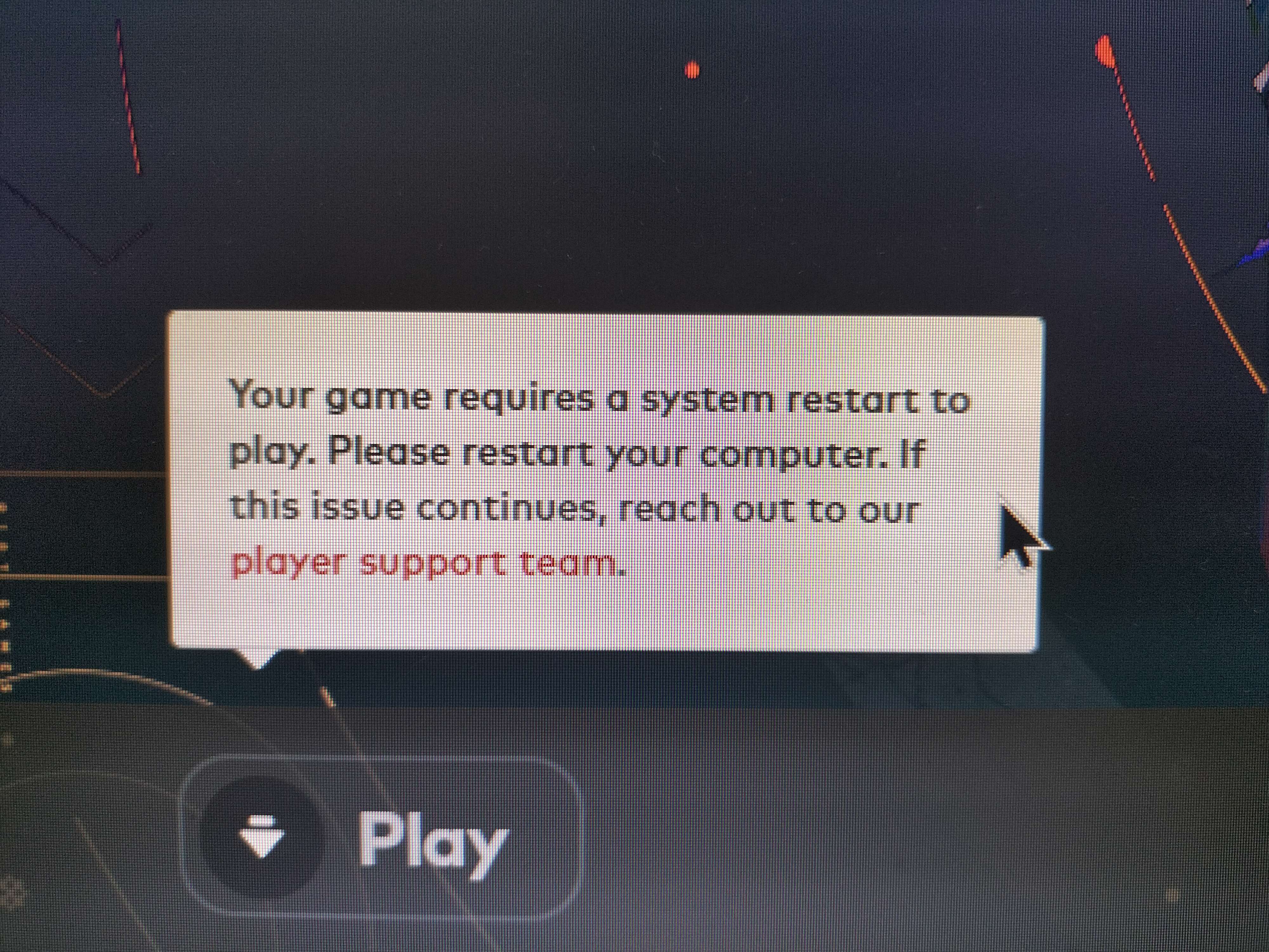system restart - VALORANT