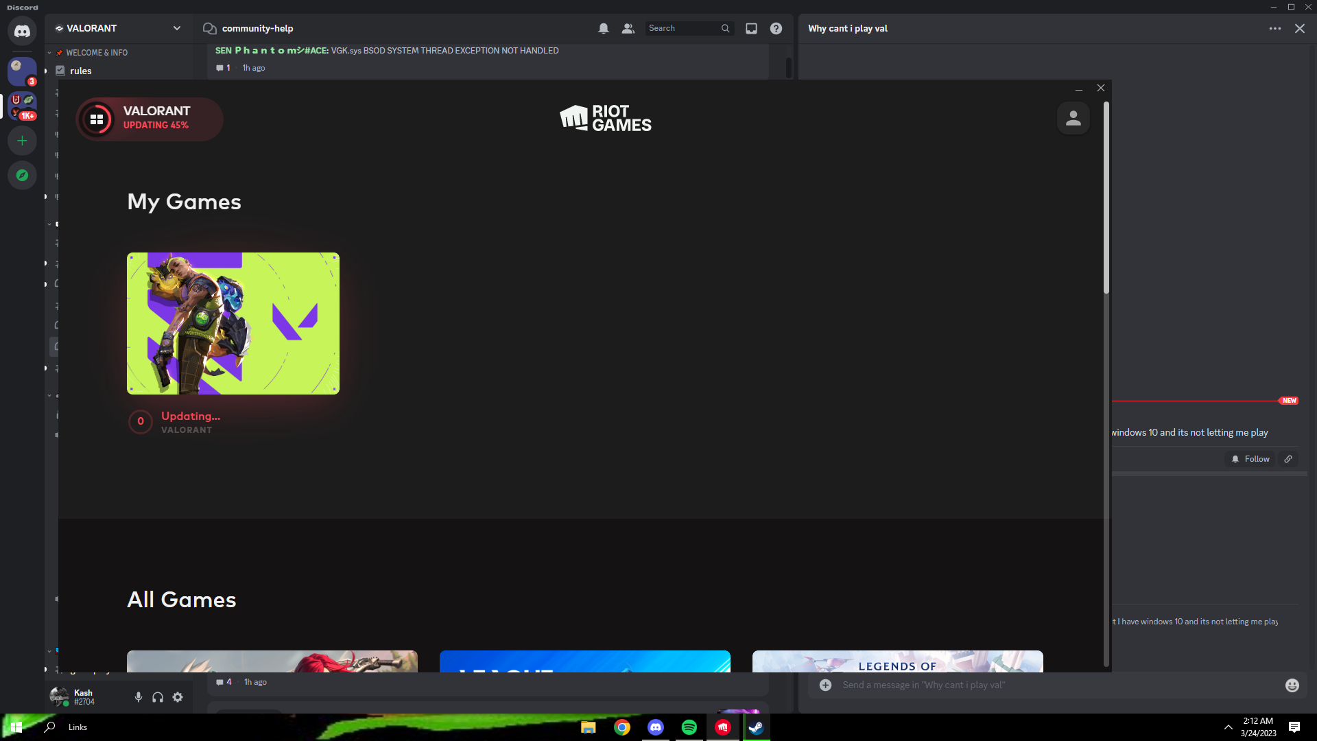 Val wont update - VALORANT