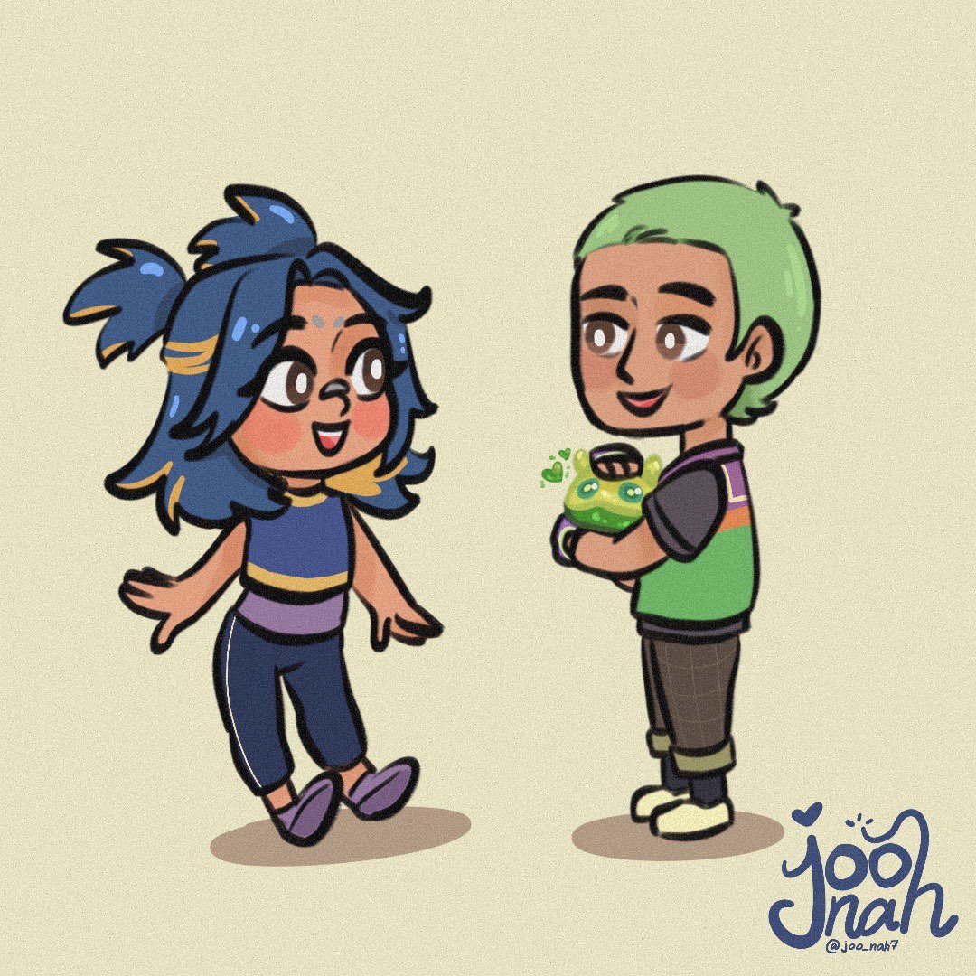 Neon and Gekko chibi fanart - VALORANT