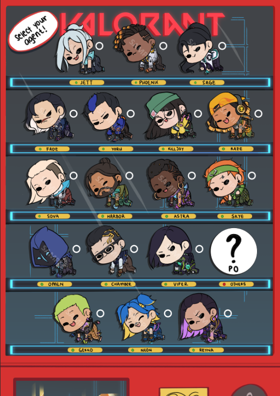 Mini Pocket Agent/ Gun buddies - VALORANT