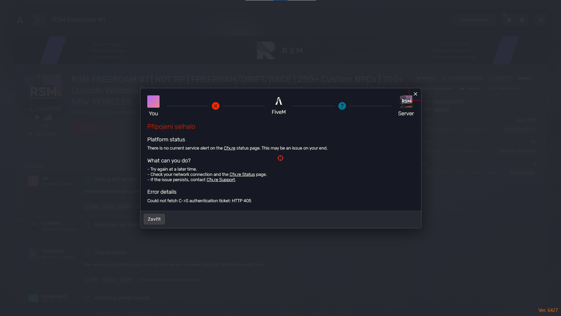 cant hoin in again anyone knows the problem? - RSM.GG ~ Freeroam