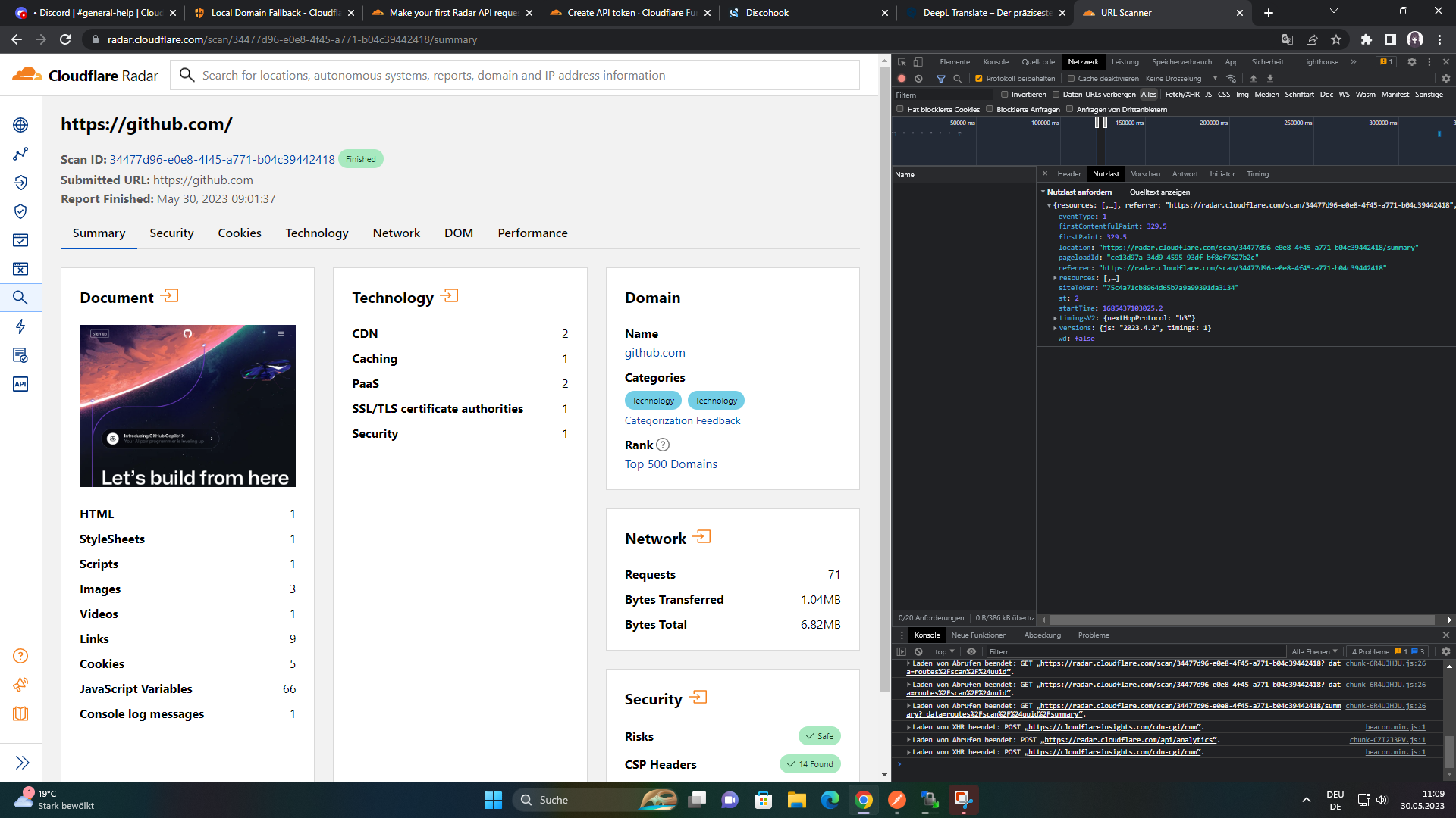 CF Radar 403 on fetching scan - Cloudflare Developers