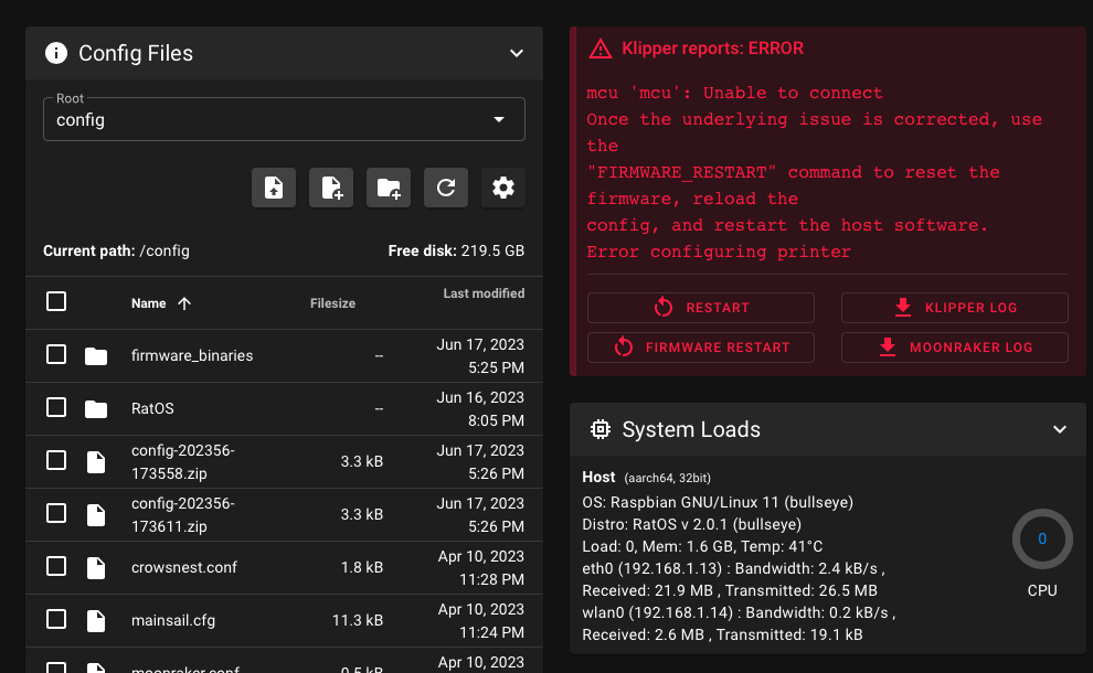 Klippy Host Software Can't Connect - Rat Rig Community [Unofficial]