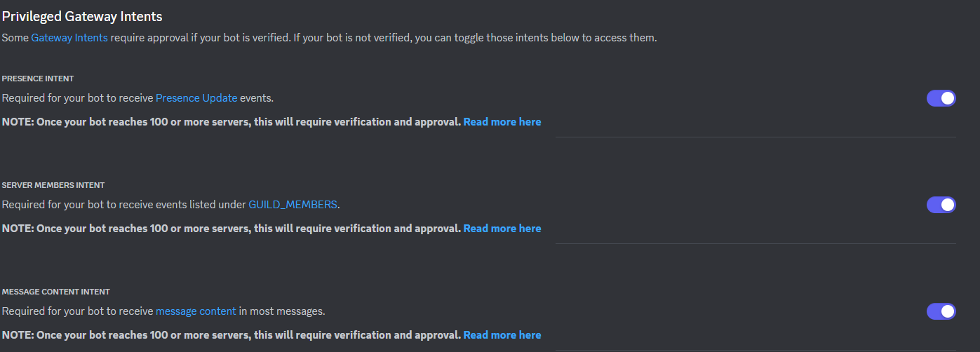 Used disallowed intents - discord.js - Imagine an app