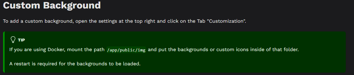 How to setup a custom background - Homarr