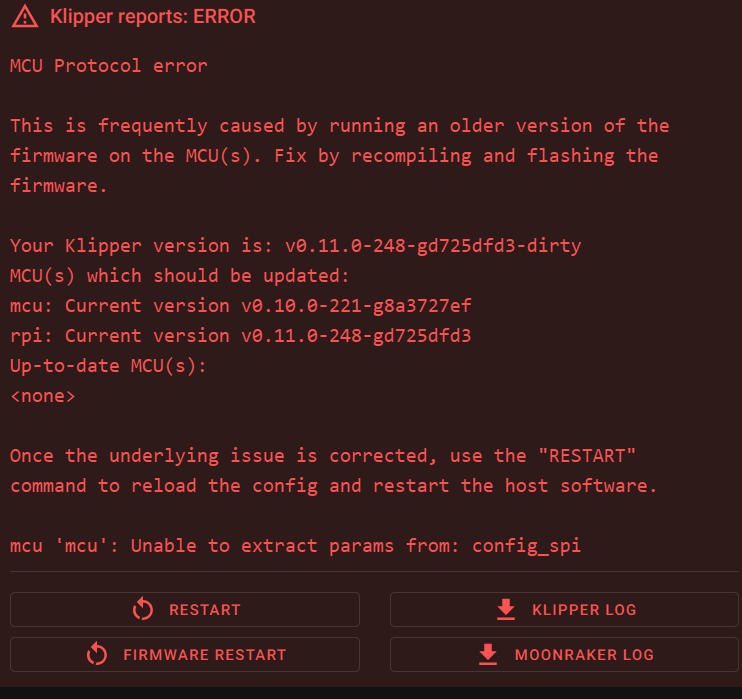 MCU Update error - Rat Rig Community [Unofficial]