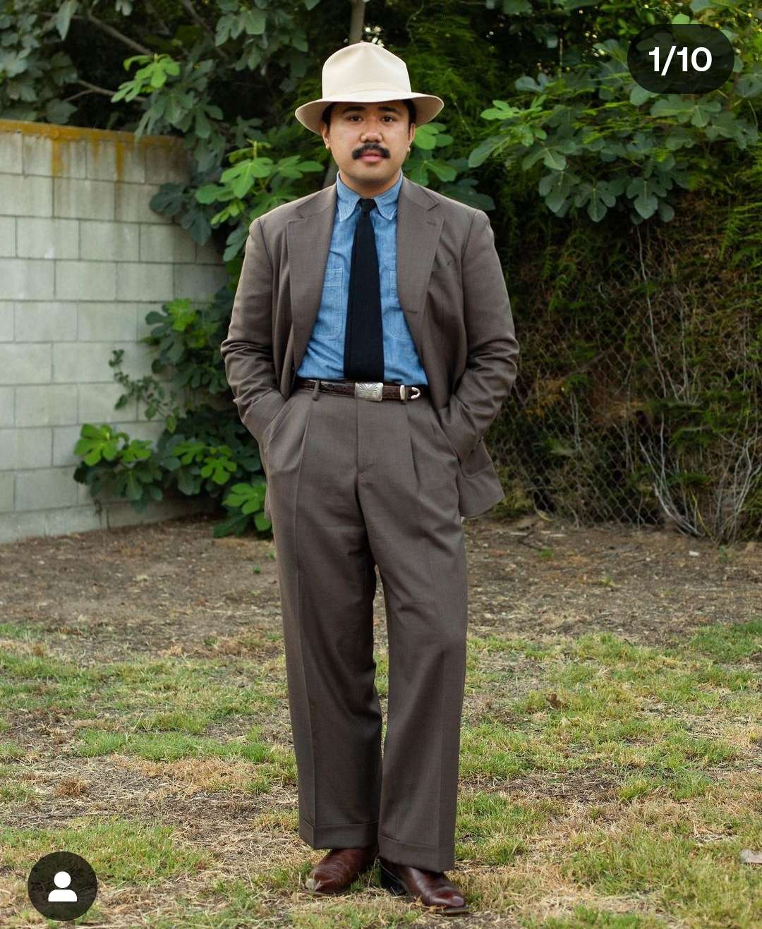 Bought this suit and wanting to get a fedora/trilby to go with it ...