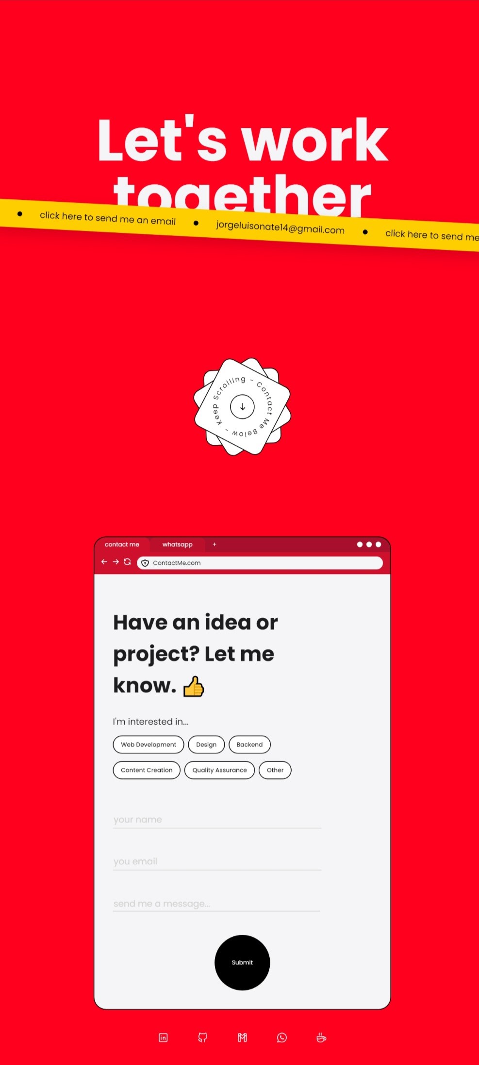 Creating Contact section for my portfolio - Kevin Powell - Community