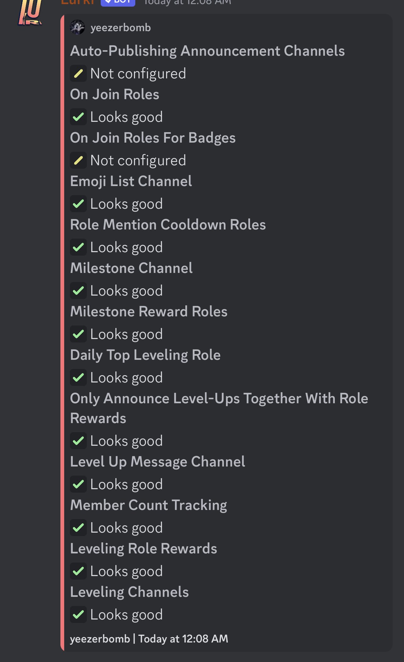 roles not being given to appropriate levels and daily top level - Lurkr Support