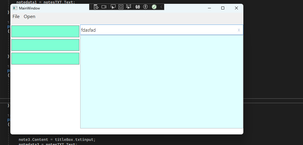 Trying to make a save function on a note taking WPF app - C#