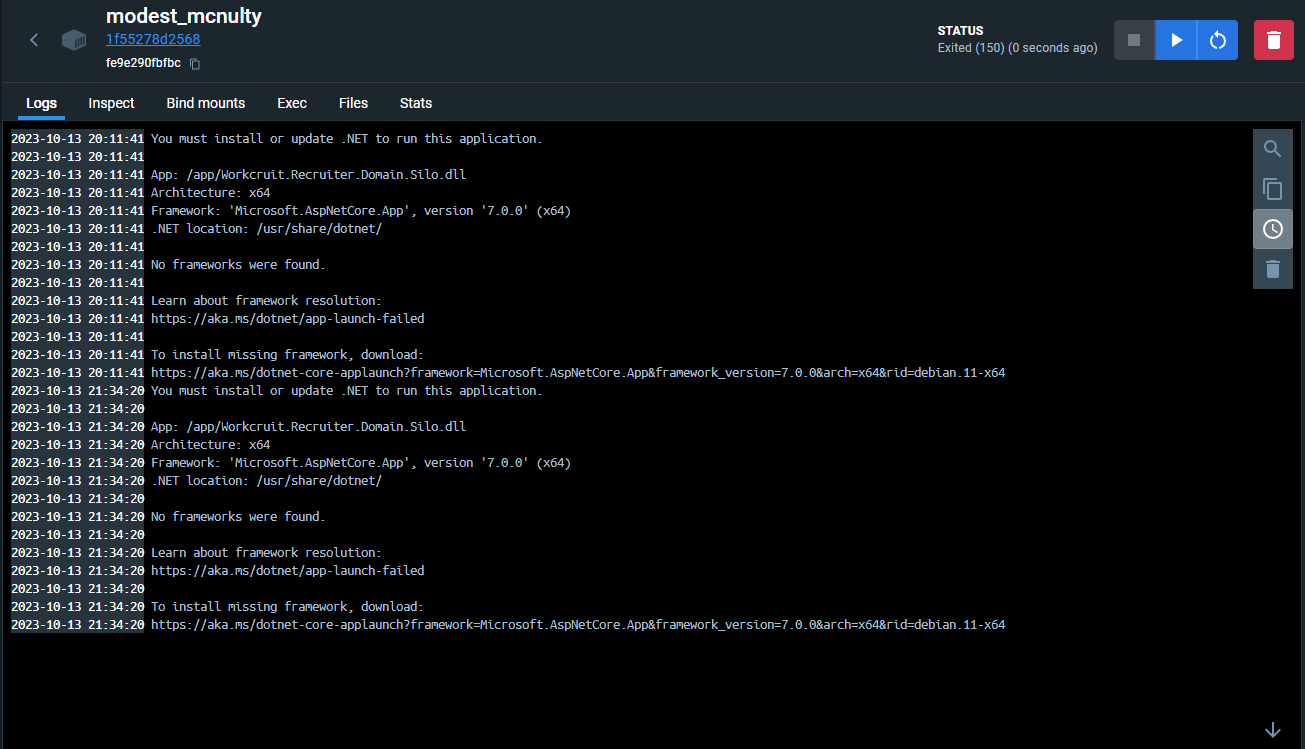 Dotnet Publish Docker Fails C