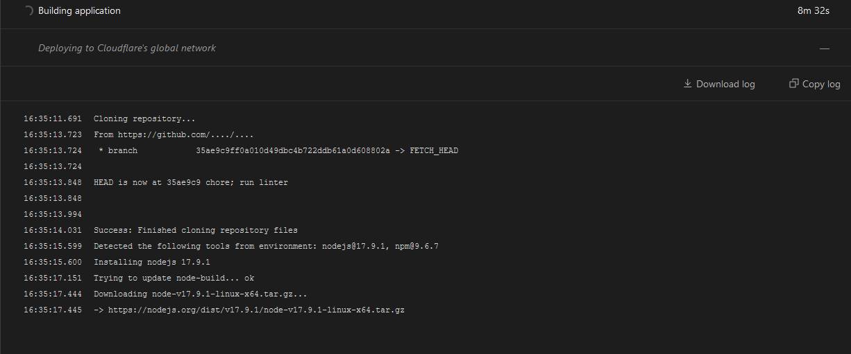 Pages can't seem install nodejs - Cloudflare Developers