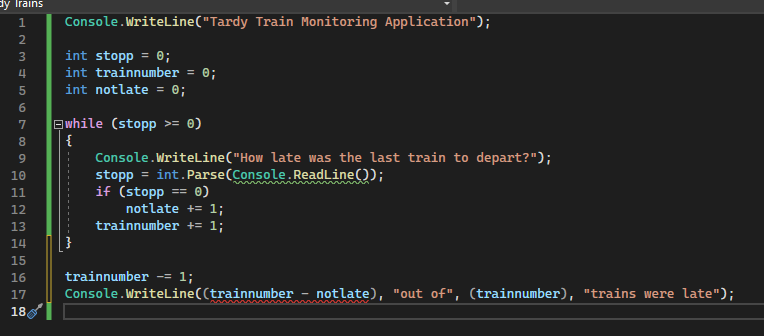 "Cannot convert from int to string" why cant I take away these values?? - C#