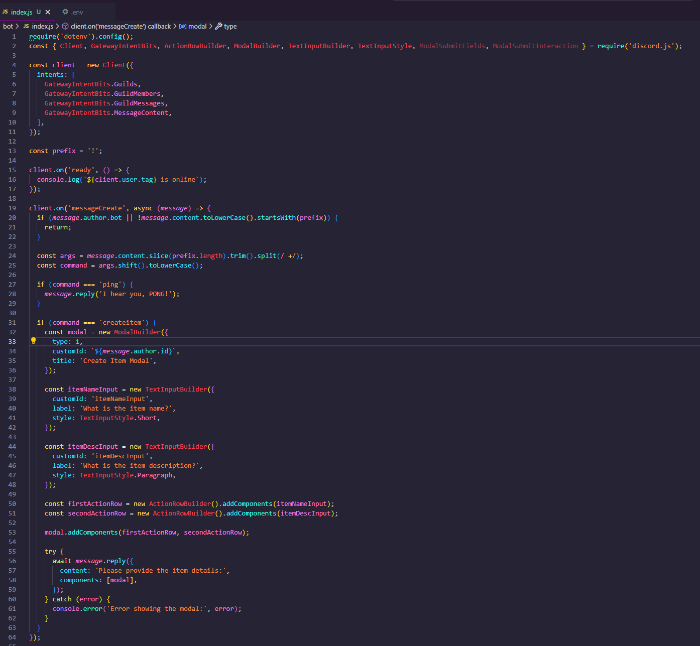 New - Modal Support - discord.js - Imagine an app