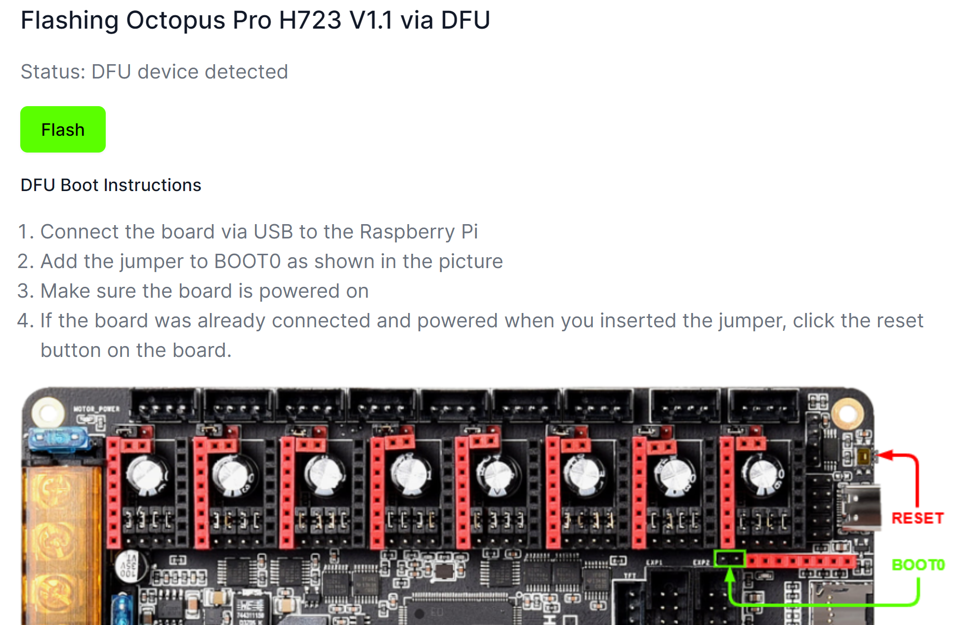 Octopus Pro 1.1 H723 - flashing will not work - Rat Rig Community ...