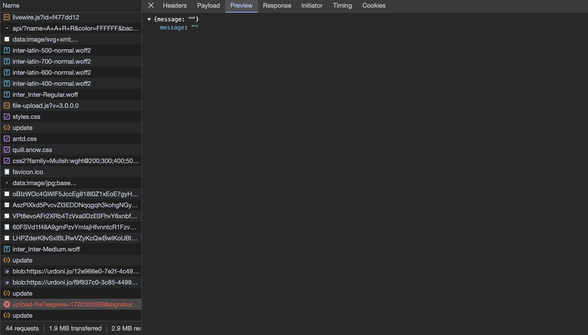 Image upload error on production server - Filament
