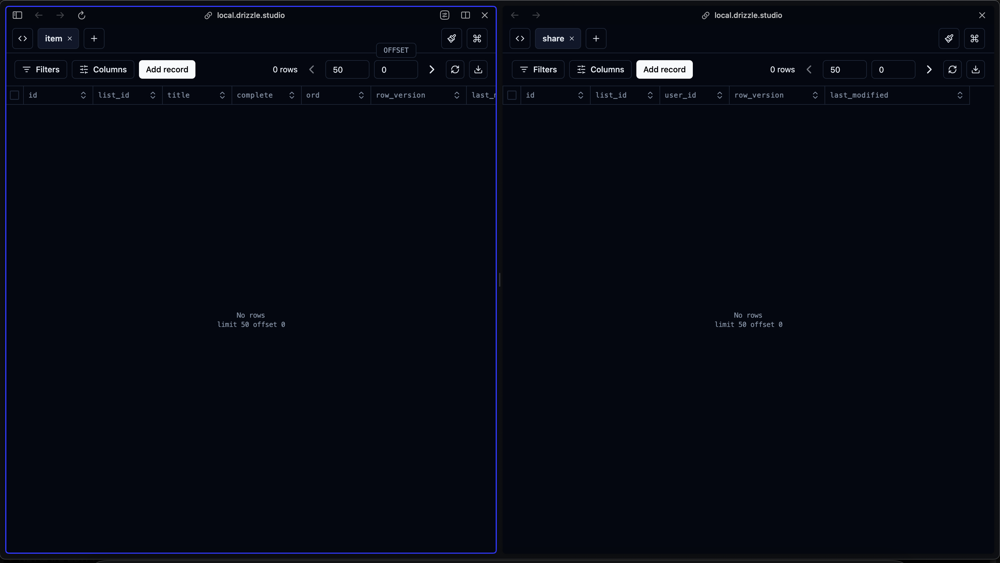"No Such Column" Error - Drizzle Team