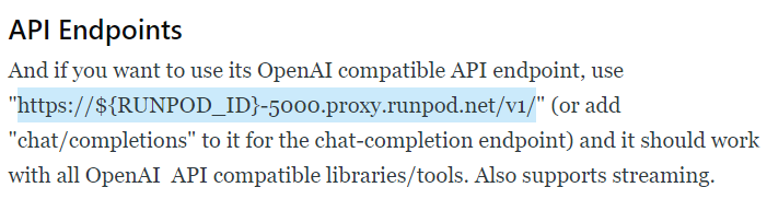 ENDPOINT IS - RunPod