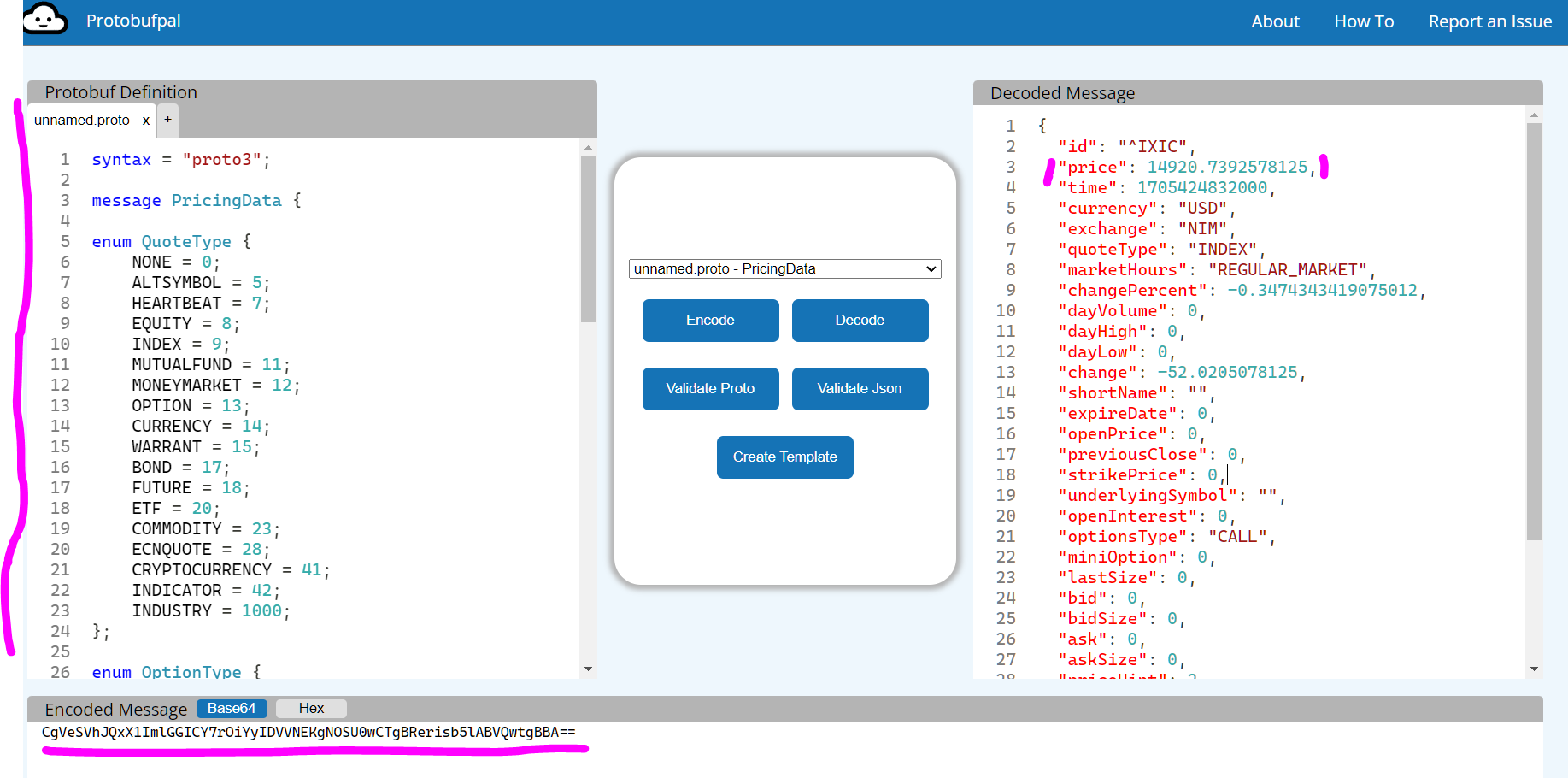 Protocol Buffer From Yahoo Finance Api C