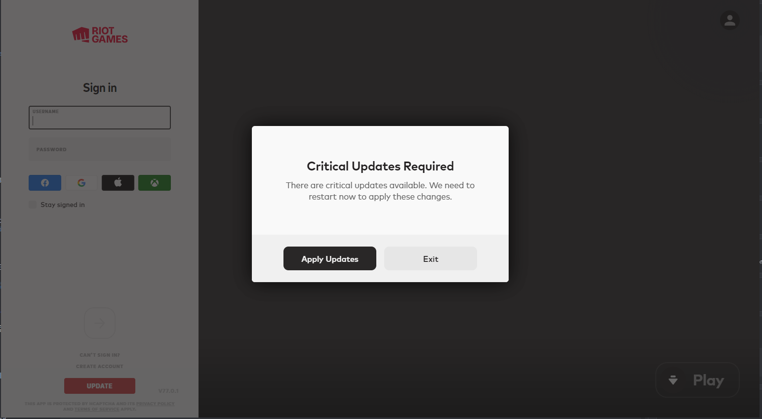 Update Error - VALORANT