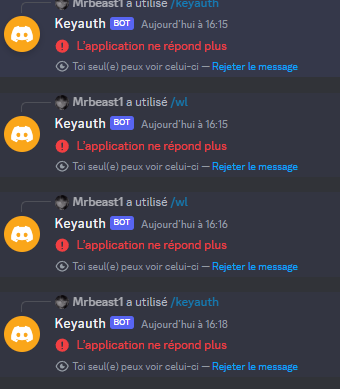 When i try to /authkey or /wl i have this problem - discord.js - Imagine an app