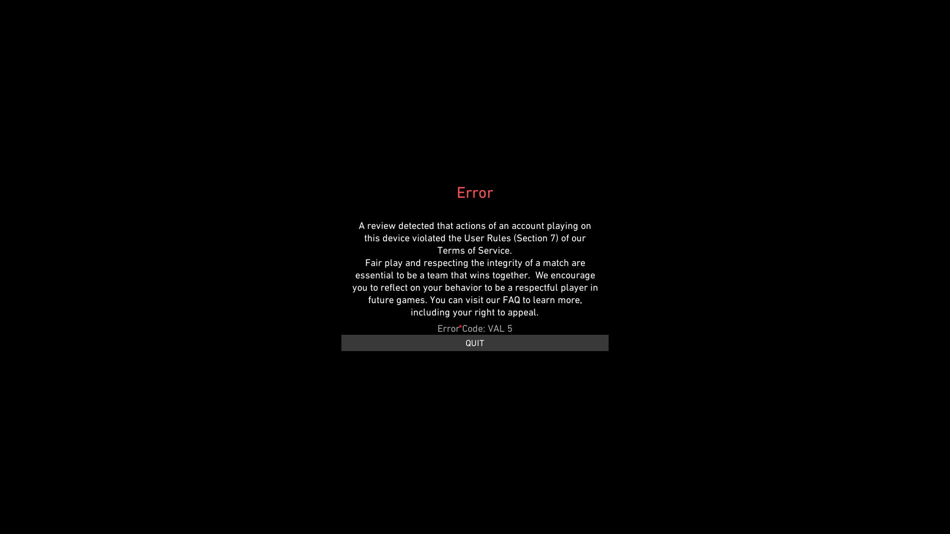 Get Banned For Error Code Val 5 VALORANT Get Banned For Error Code Val 5 VALORANT