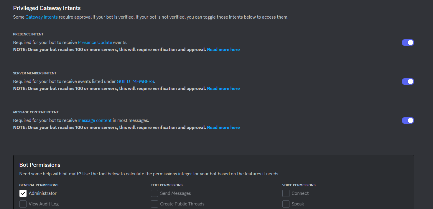 Bot permissions - discord.js - Imagine an app