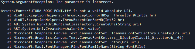 .NET Maui font problems - C#