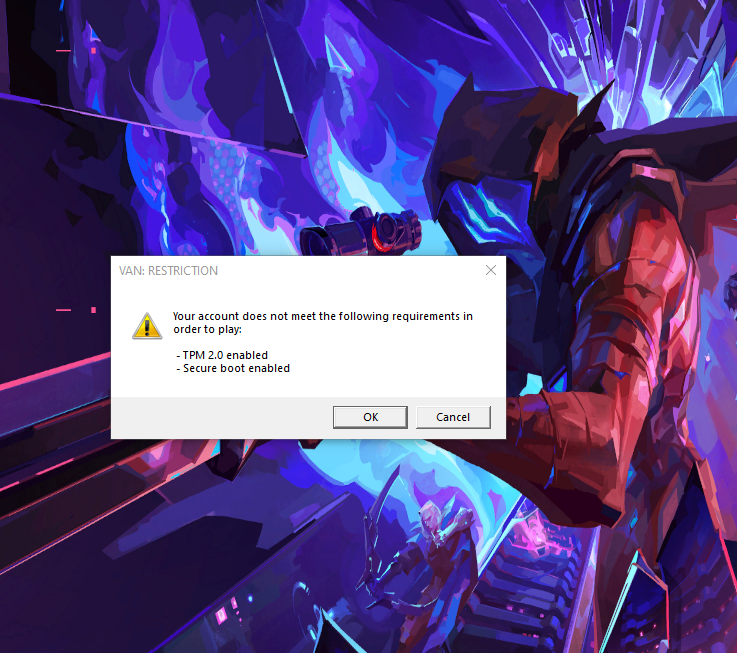 i cant play valorant - VALORANT