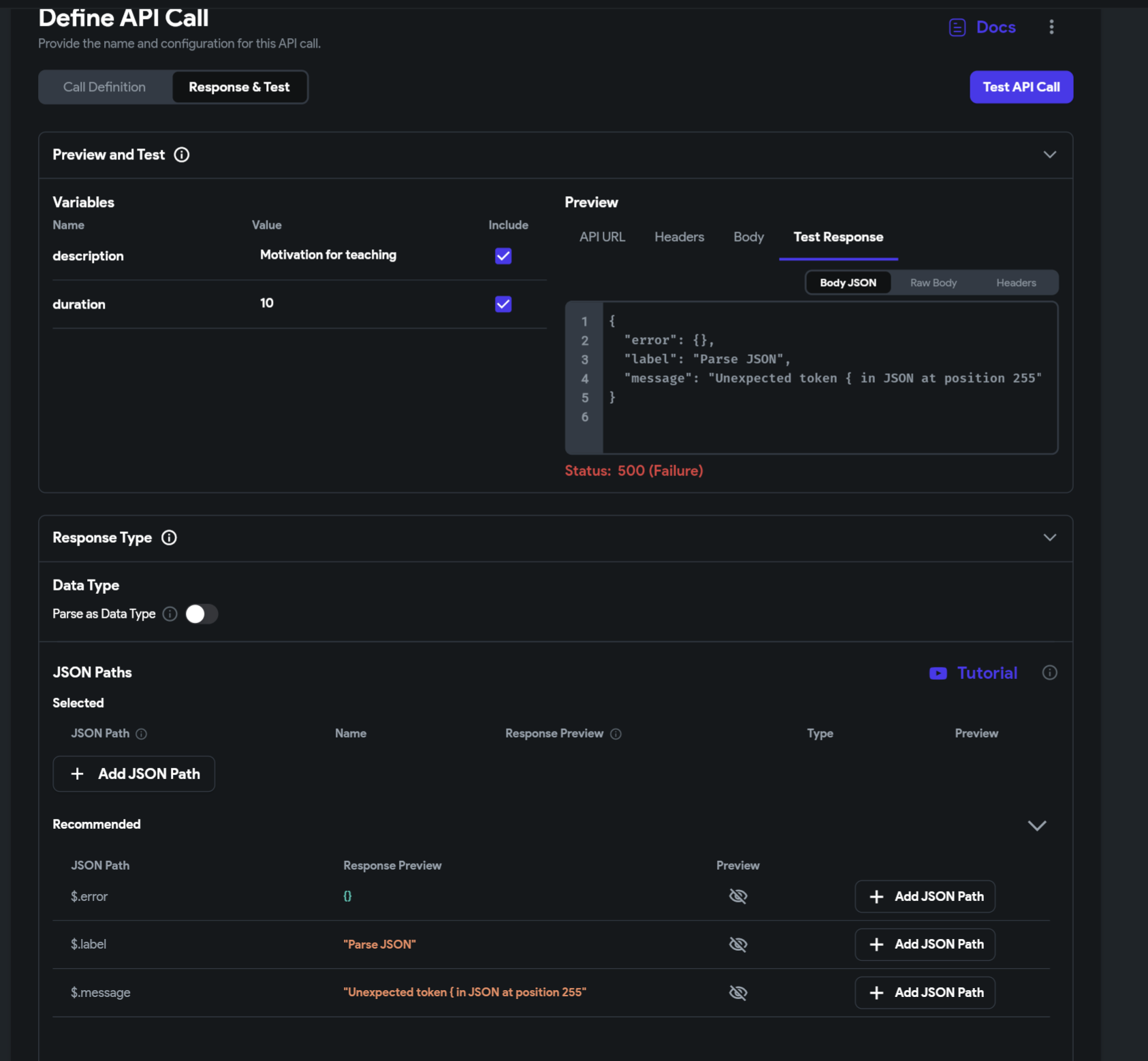 whenever i put it into hoppscotch.io, as - BuildShip + Rowy