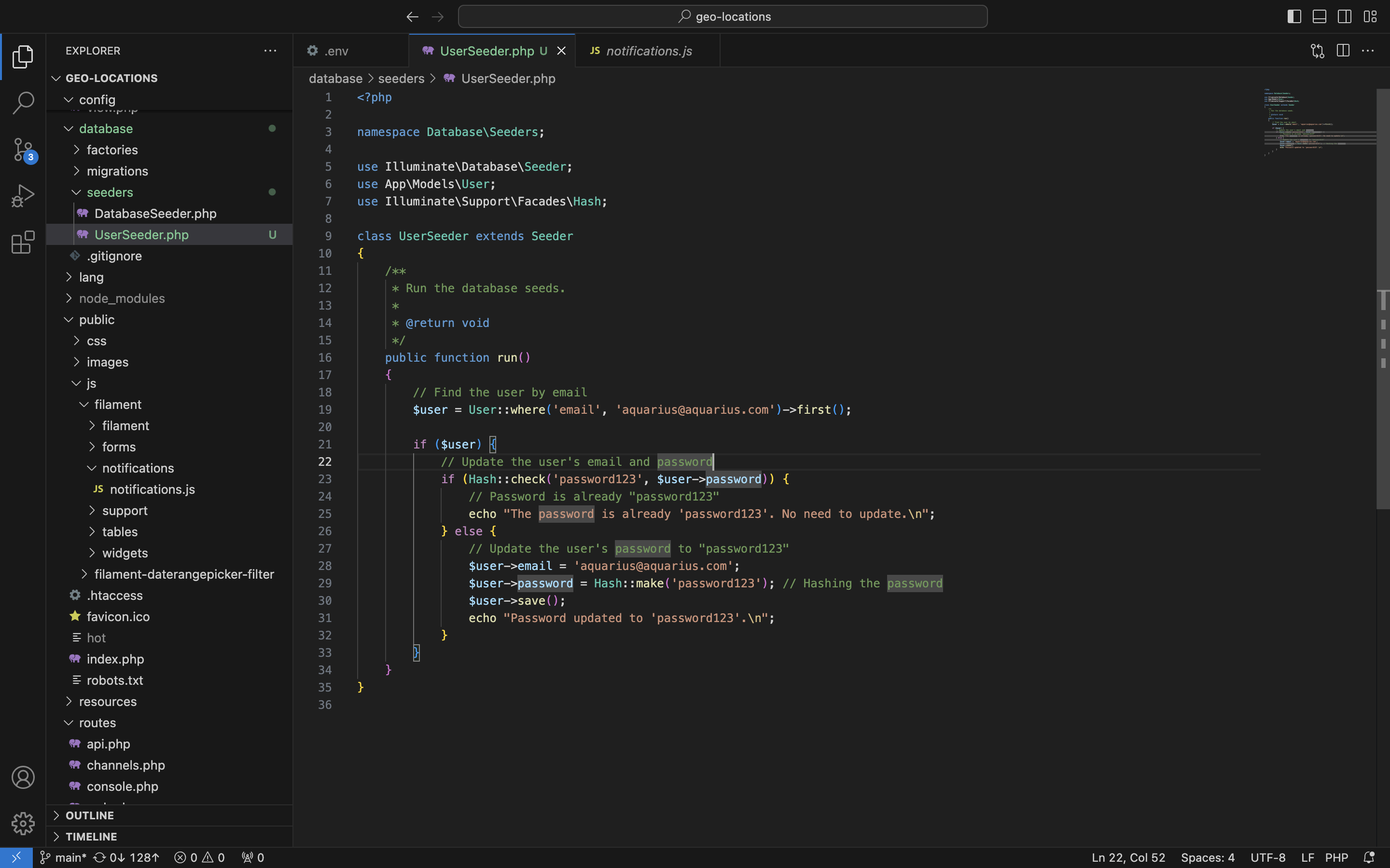 These credentials do not match our records. - Filament
