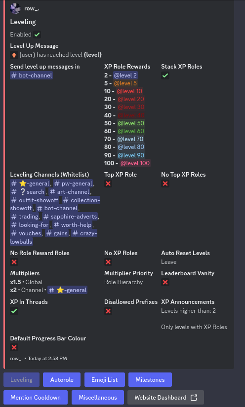 xp wont gain and roles wont assign - Lurkr Support