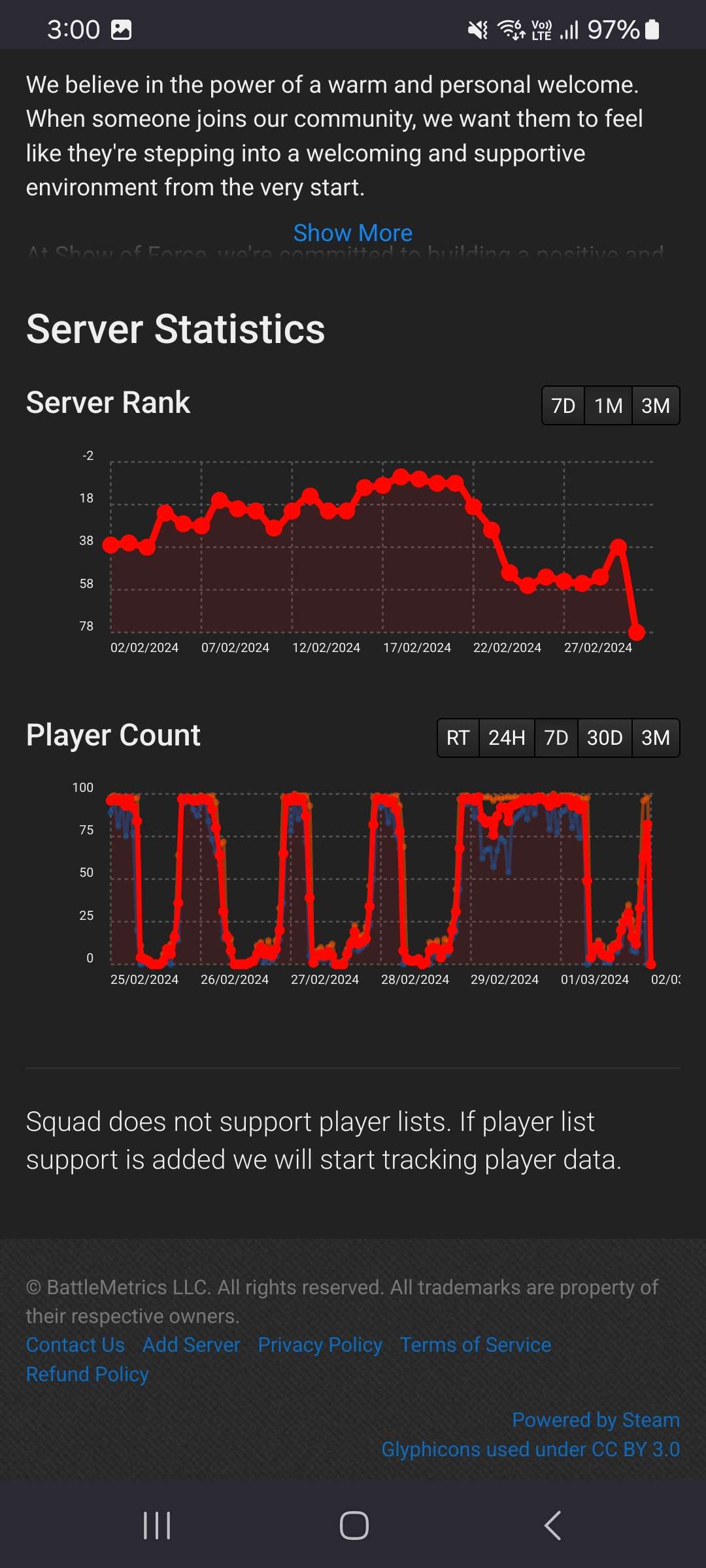 Server no longer connecting to query. - BattleMetrics