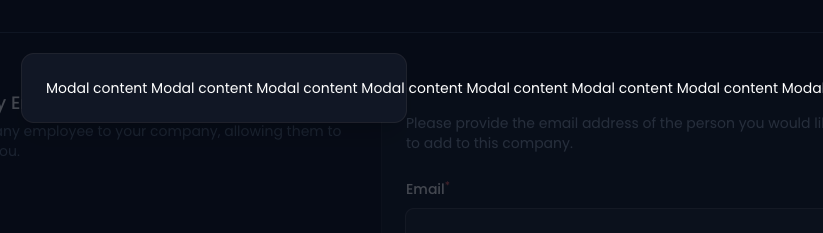 Modal Overflow Text Filament