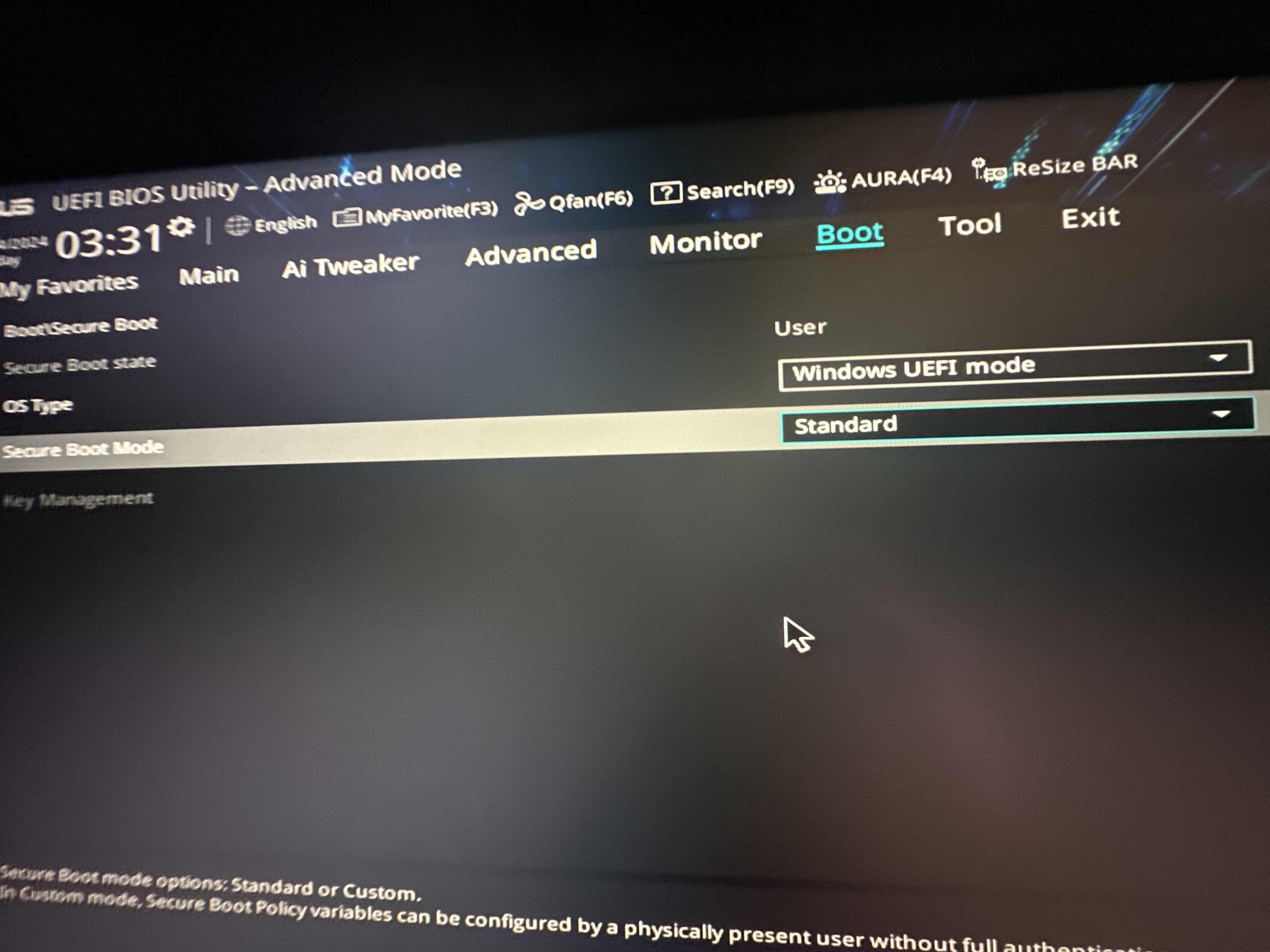 secure boot/van9003 - VALORANT