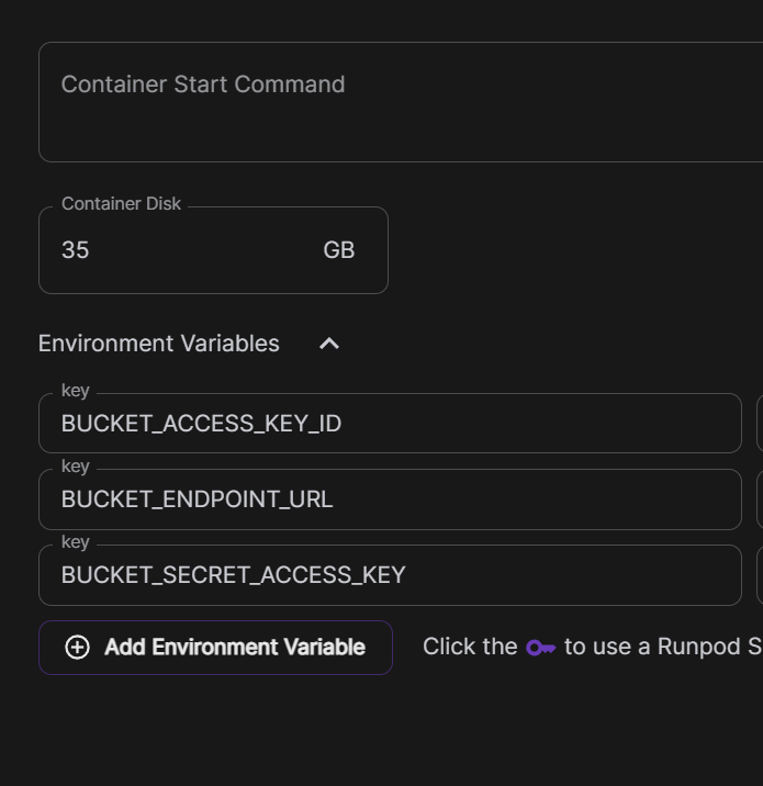 S3 ENV does not work as described in the Runpod Documention - RunPod