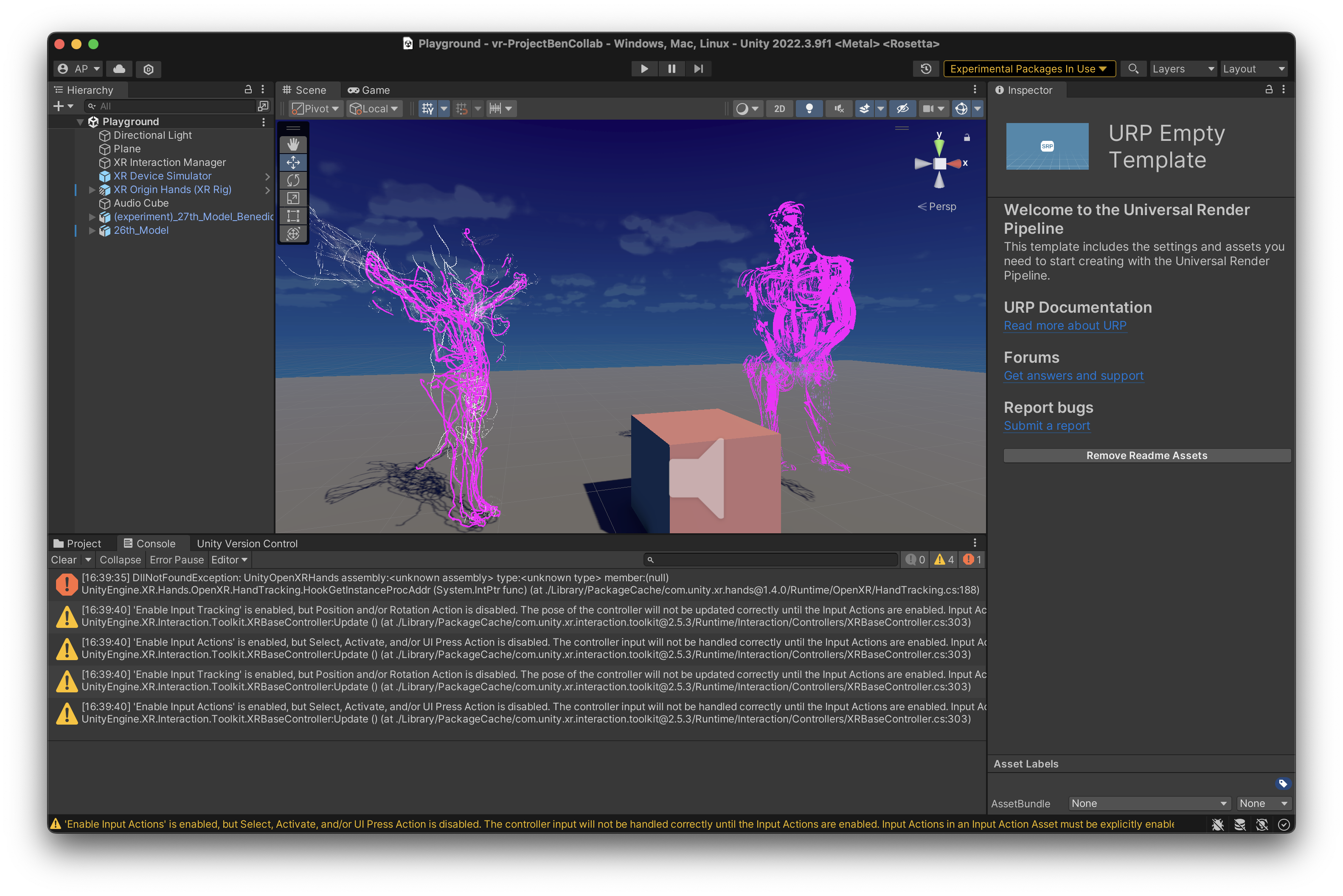 URP materials missing - Open Brush, Open Blocks, Icosa Gallery
