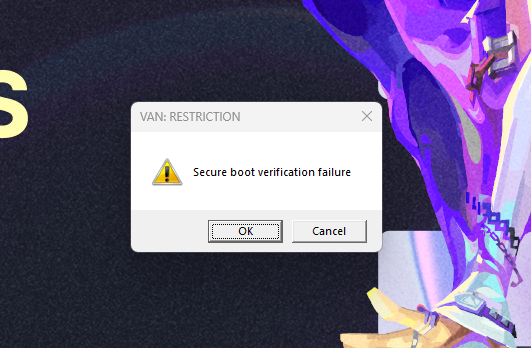 secure boot failure? - VALORANT