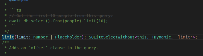 Using sql.placeholder with limit in creating a prepared query - Drizzle ...